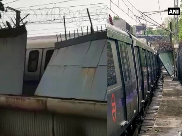 मेट्रो ट्रेन पर गिरी रेलिंग वॉल, इस रूट पर सर्विस हुई प्रभावित ...
