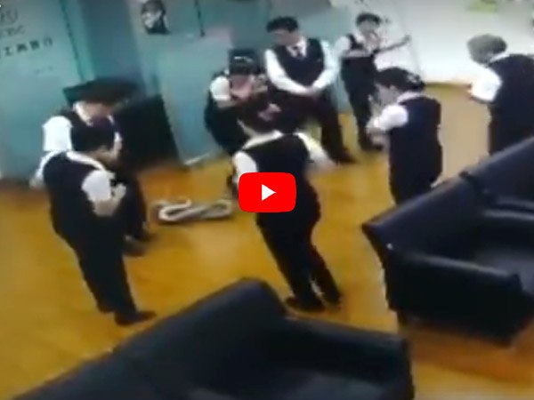 VIDEO: बैंक में मीटिंग के दौरान छत से गिरा 5 फुट का अजगर, देखिए फिर ...