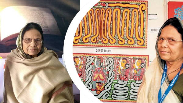 ये हैं बुआ देवी: 60 साल से छाप रहीं मिथिला लोकचित्र, गांव से पाई यूं ...