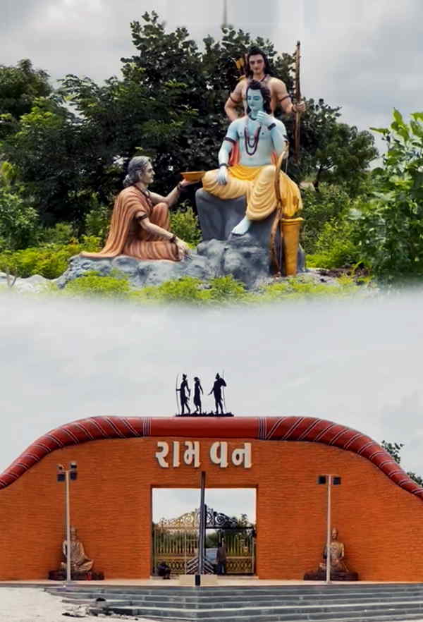 क्या आपने देखा रामवन?, यहां श्रीराम की 30 फीट ऊंची प्रतिमा, दृश्य ऐसा ...