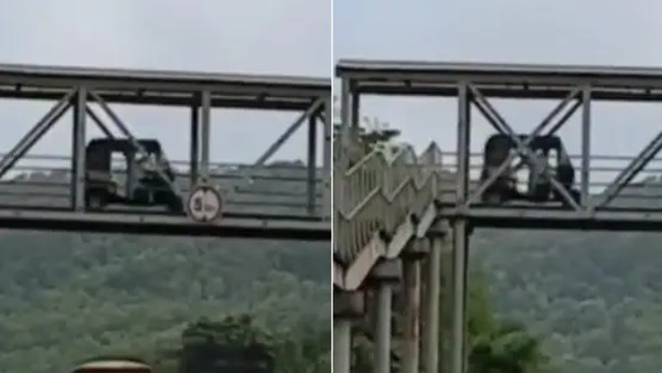 'बड़ा हैवी ड्राइवर है', फुट ओवरब्रिज पर दौड़ाने लगा ऑटो, अब ढूंढ रही ...