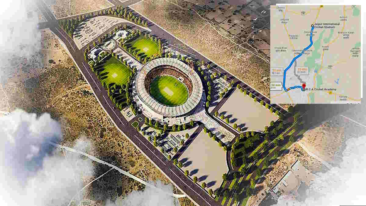 जयपुर में बन रहा दुनिया का तीसरा सबसे बड़ा क्रिकेट स्‍टेडियम चौंप अब ...