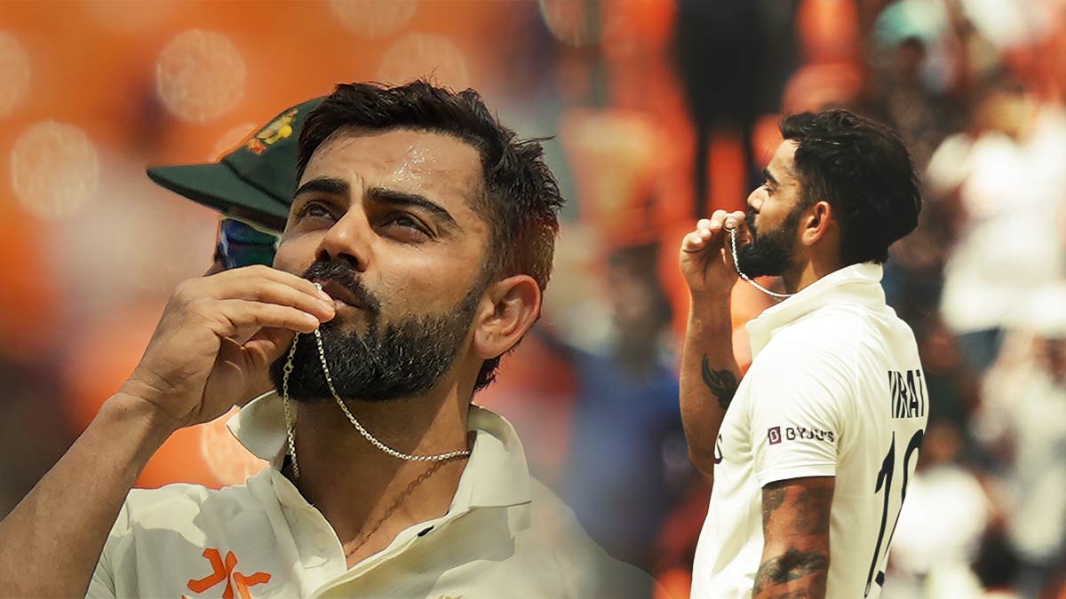 28वें टेस्ट शतक के बाद कोहली ने गले में 'वेडिंग रिंग' को चूमा, जानिए ...
