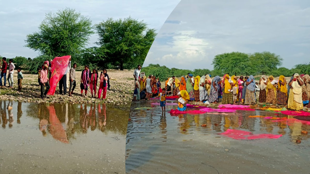 Rajasthan Rain: 30 साल बाद आई नदी का ग्रामीणों ने चुनरी ओढ़ाकर किया स् ...