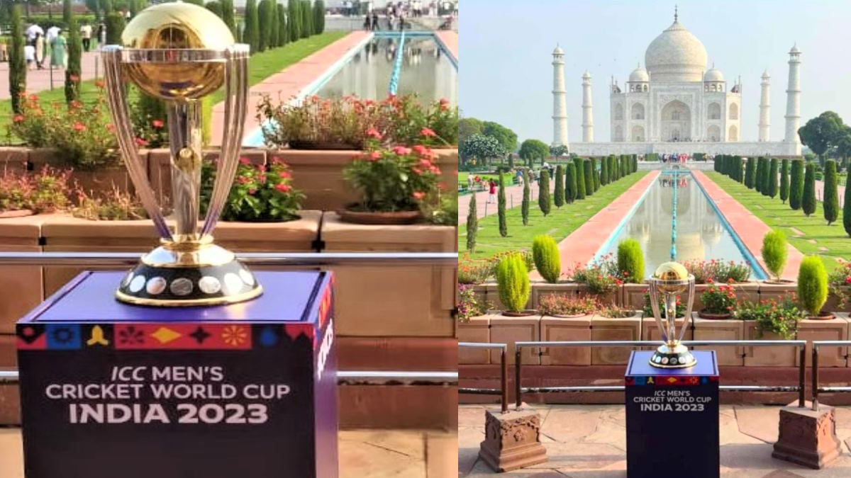 Agra: ताजमहल के साये में हुआ World Cup trophy का फोटोशूट, क्रिकेट ...