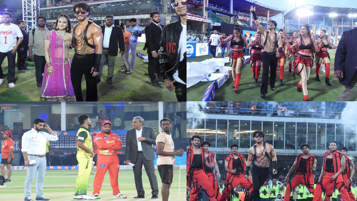 UP T-20 का शानदार आगाज! टाइगर श्रॉफ ने हिला डाला स्टेडयम, अमीषा पटेल ने ...