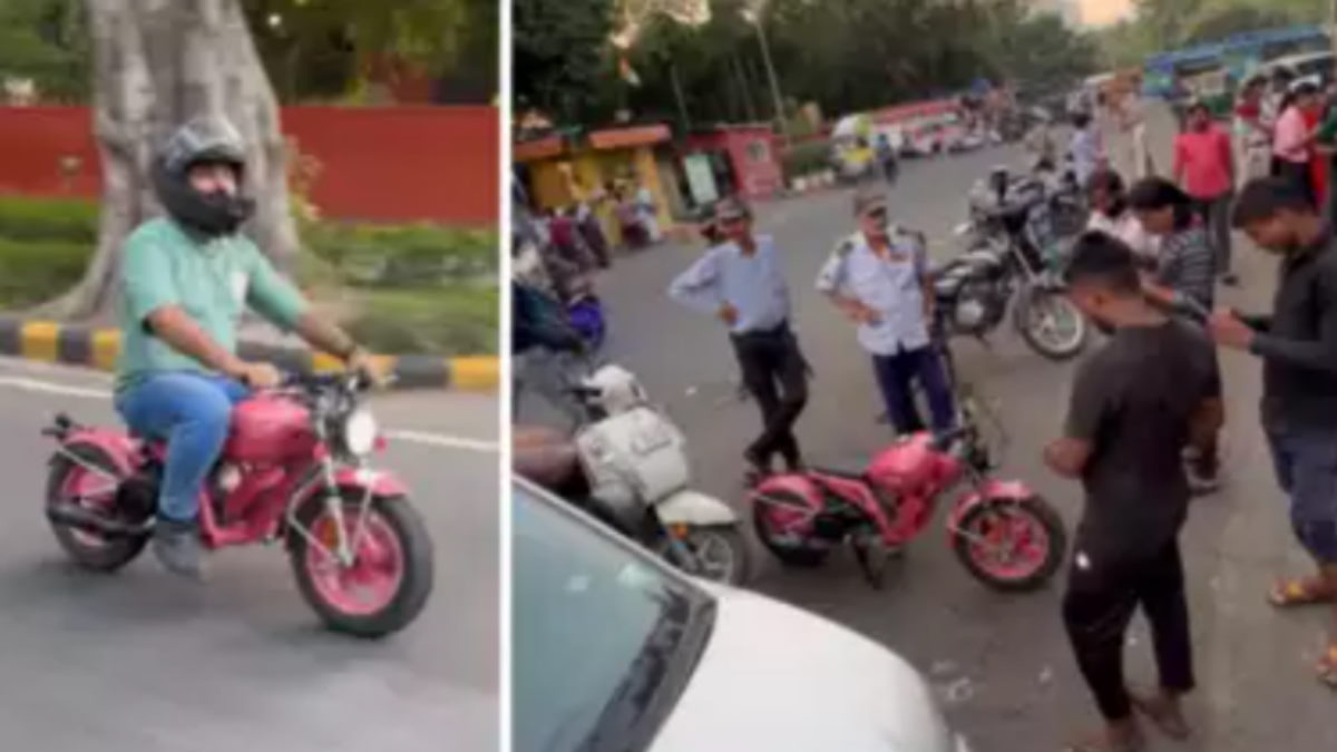 मोटसाइकिल को मॉडिफाई कर बनाया 'पिंकी', अब वायरल हो रहा है VIDEO | man ...