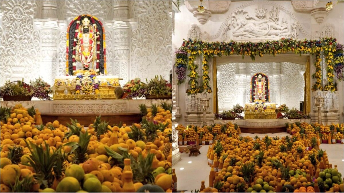 अक्षय तृतीया पर रामलला को लगा 11 हजार हापुस आमों का भोग, 56 प्रकार के ...